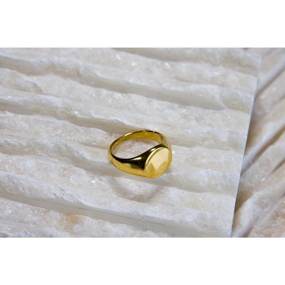 Jewelry | 18k Gold Signet Ring Gold Signet Ring Ring Monogram Ring ...